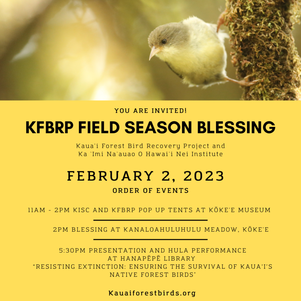 KFBRP Annual Field Season Blessing – Kauai Forest Bird Recovery Project